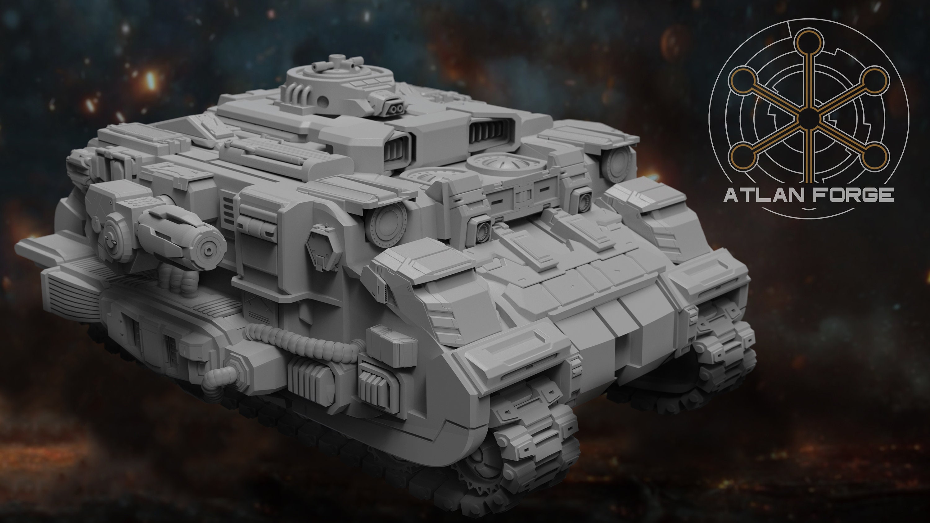 Arctodus Battle Tank Grimdark Sci-fi Tabletop Gaming Miniature 28 Mm 32 ...