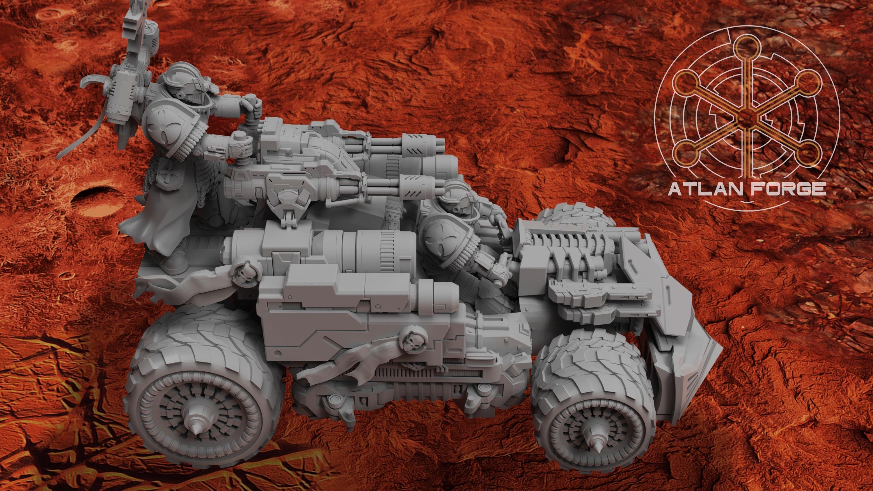 Templar ATV Vehicle Grimdark Sci-fi Tabletop Gaming Miniature 28 Mm 32 ...