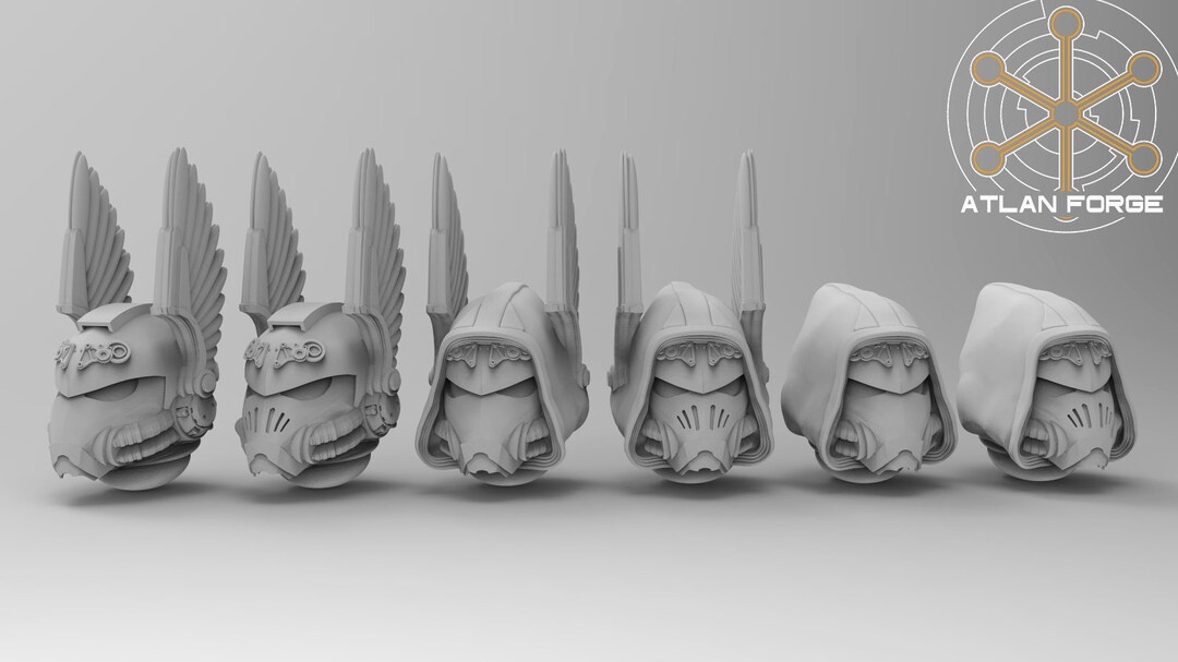 Angel Head Bits | Angelic Knights | Grimdark Sci-fi | Tabletop ...