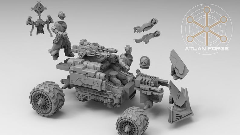 Templar ATV Vehicle Grimdark Sci-fi Tabletop Gaming Miniature 28 Mm 32 ...