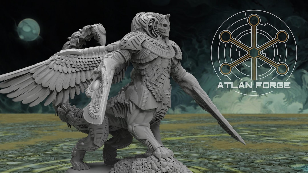 Aegyptian Battle Sphinx | Grimdark Sci-fi | Tabletop Gaming Miniature ...