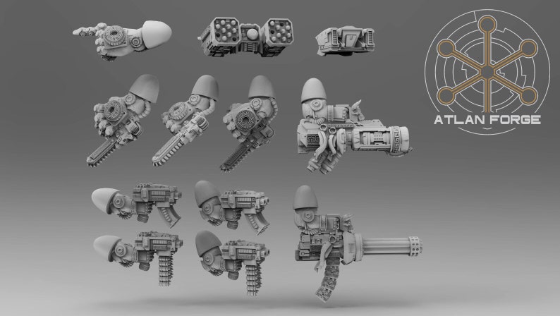 Terminator Weapon Bits Grimdark Sci-fi Tabletop Gaming Miniature 28 Mm ...