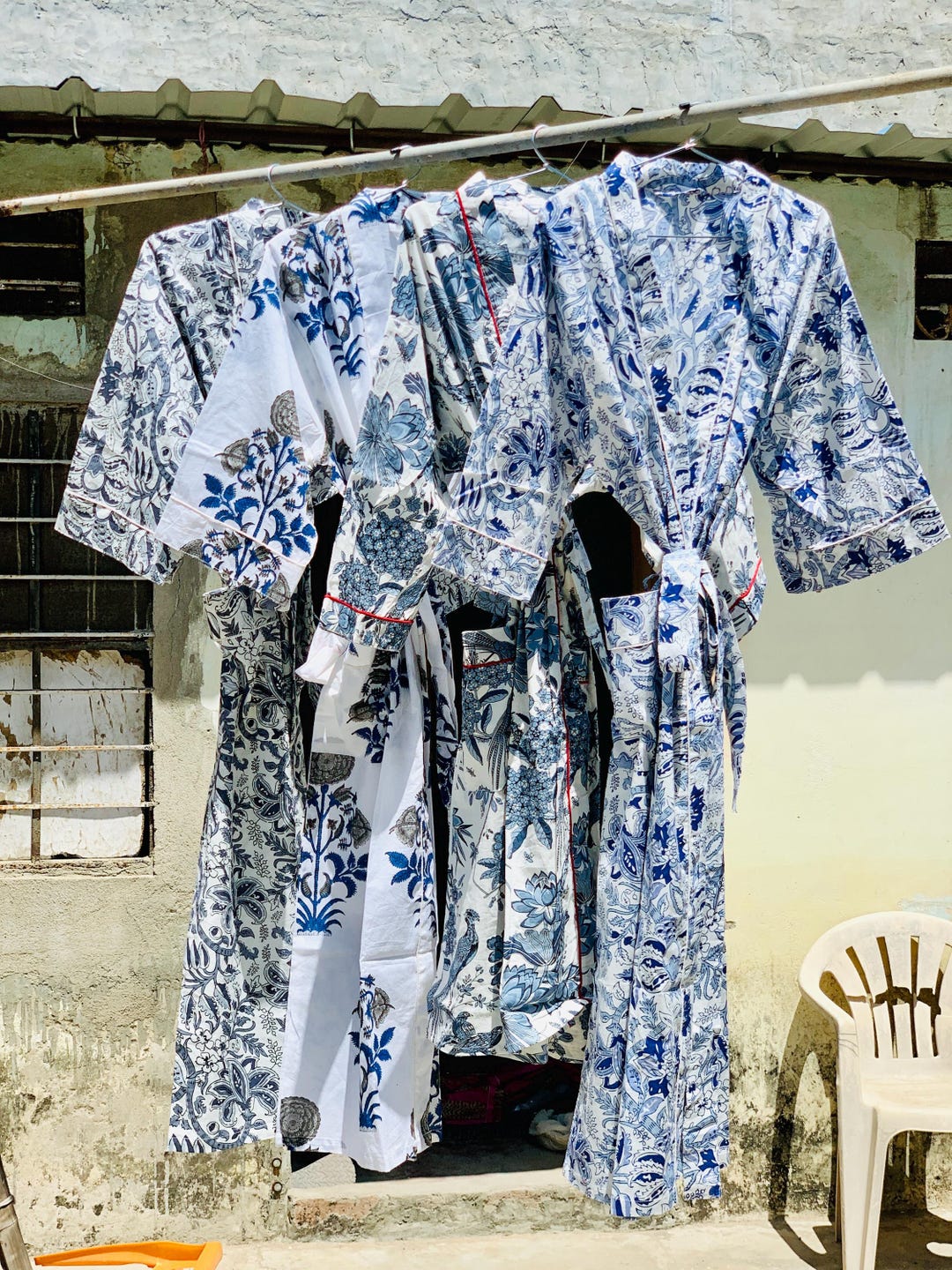 Floral Cotton Kimono Robe: Japanese Style Loungewear - Etsy