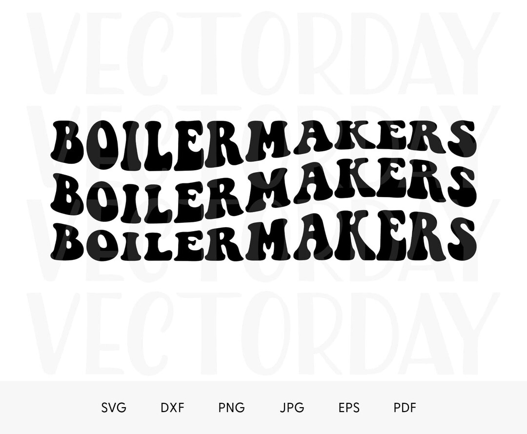 Boilermakers Wavy Svg Boilermakers Mascot Svg Team Mascot - Etsy