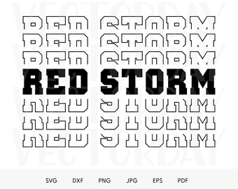 Red Storm Mascot Svg - Etsy