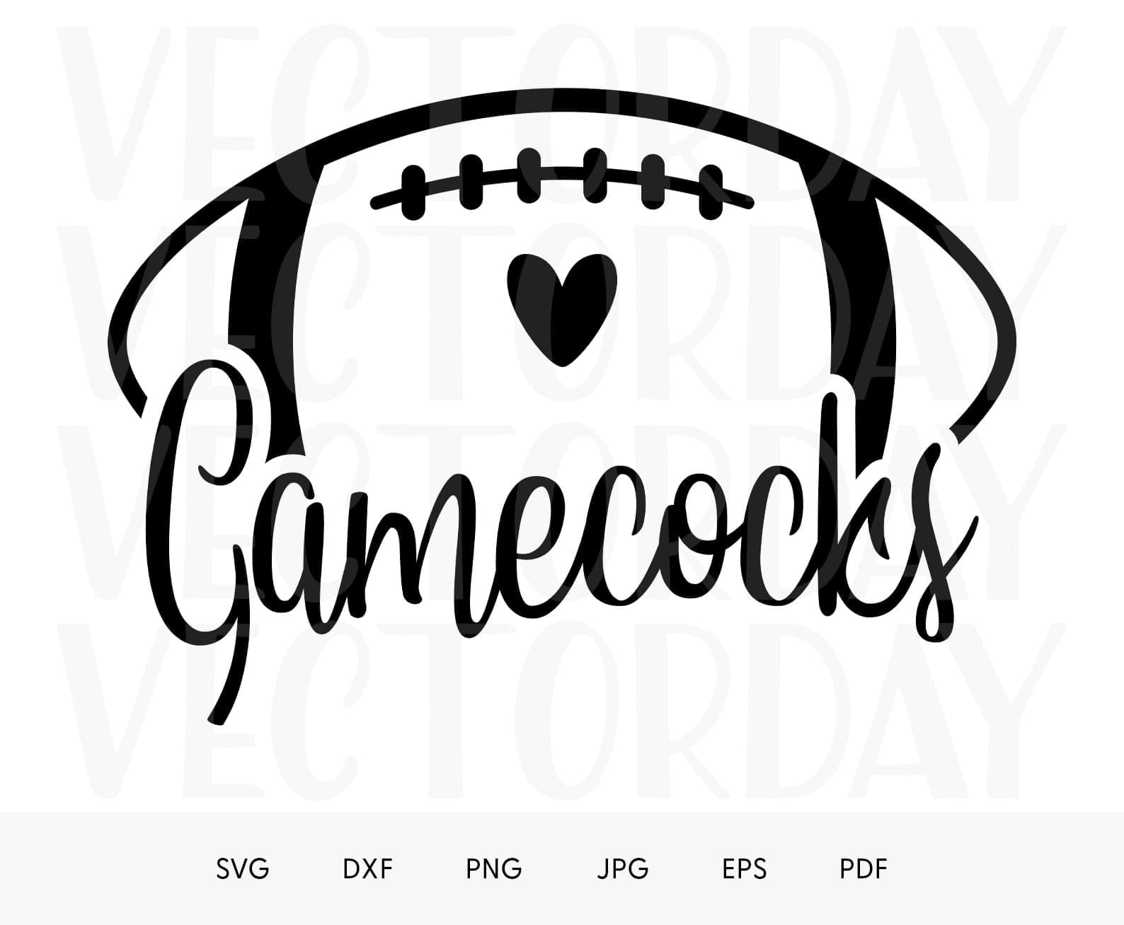 Gamecocks Football Svg Gamecocks Mascot Svg Team Mascot Svg - Etsy
