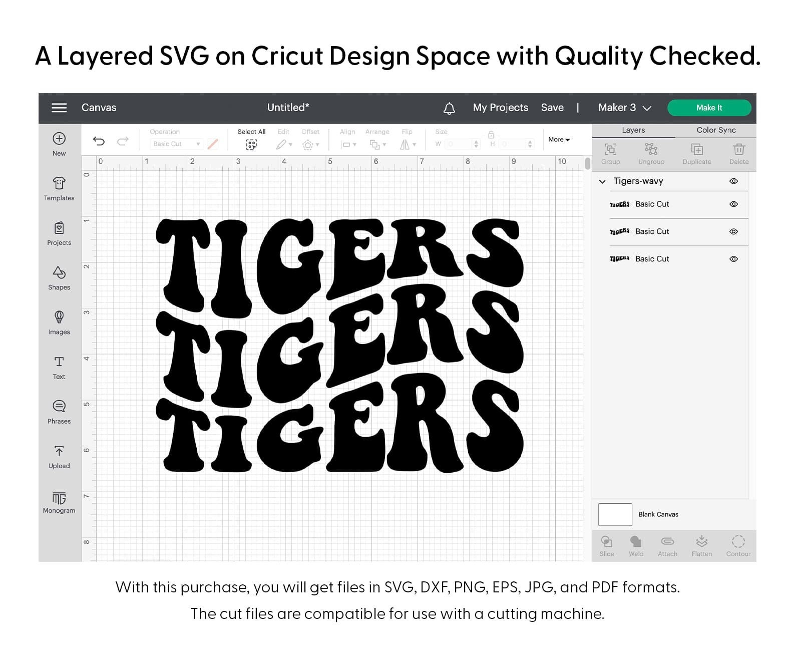 Tigers Wavy Svg Tigers Mascot Svg Team Mascot Svg School - Etsy Canada