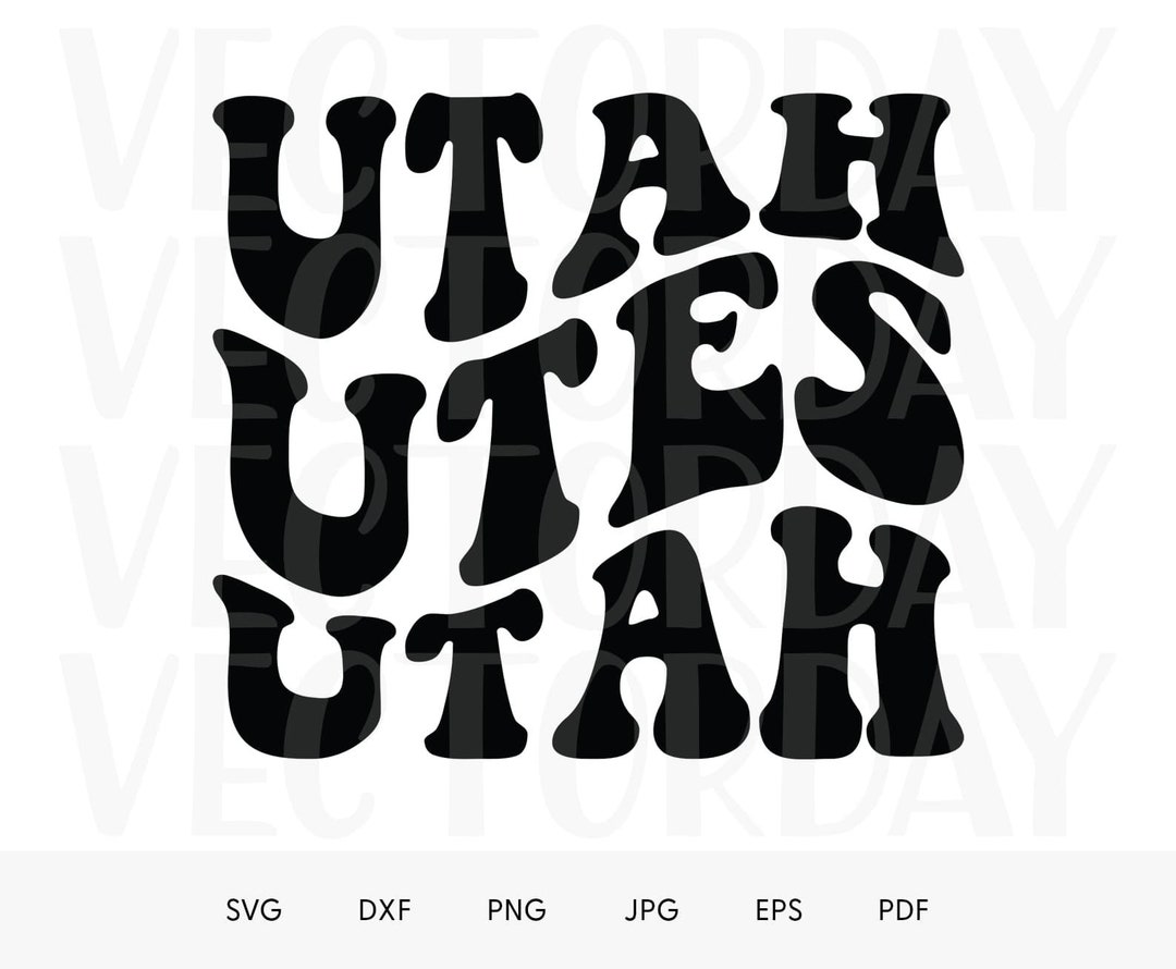 Utes Team Wavy Svg Utes Mascot Svg Team Mascot Svg School - Etsy
