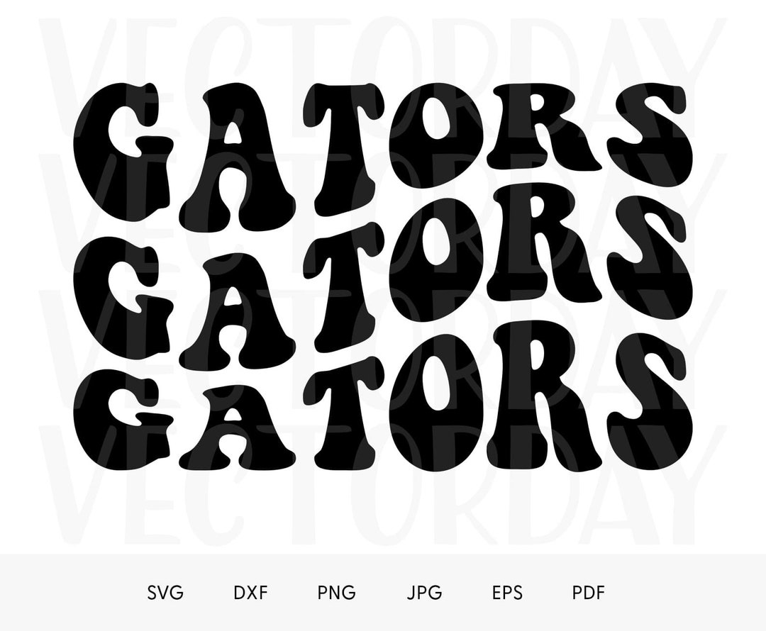 Gators Wavy Svg Gators Mascot Svg Team Mascot Svg School - Etsy