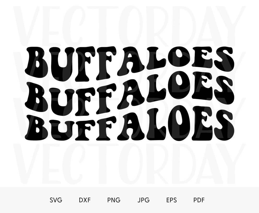 Buffaloes Wavy Svg Buffaloes Mascot Svg Team Mascot Svg - Etsy