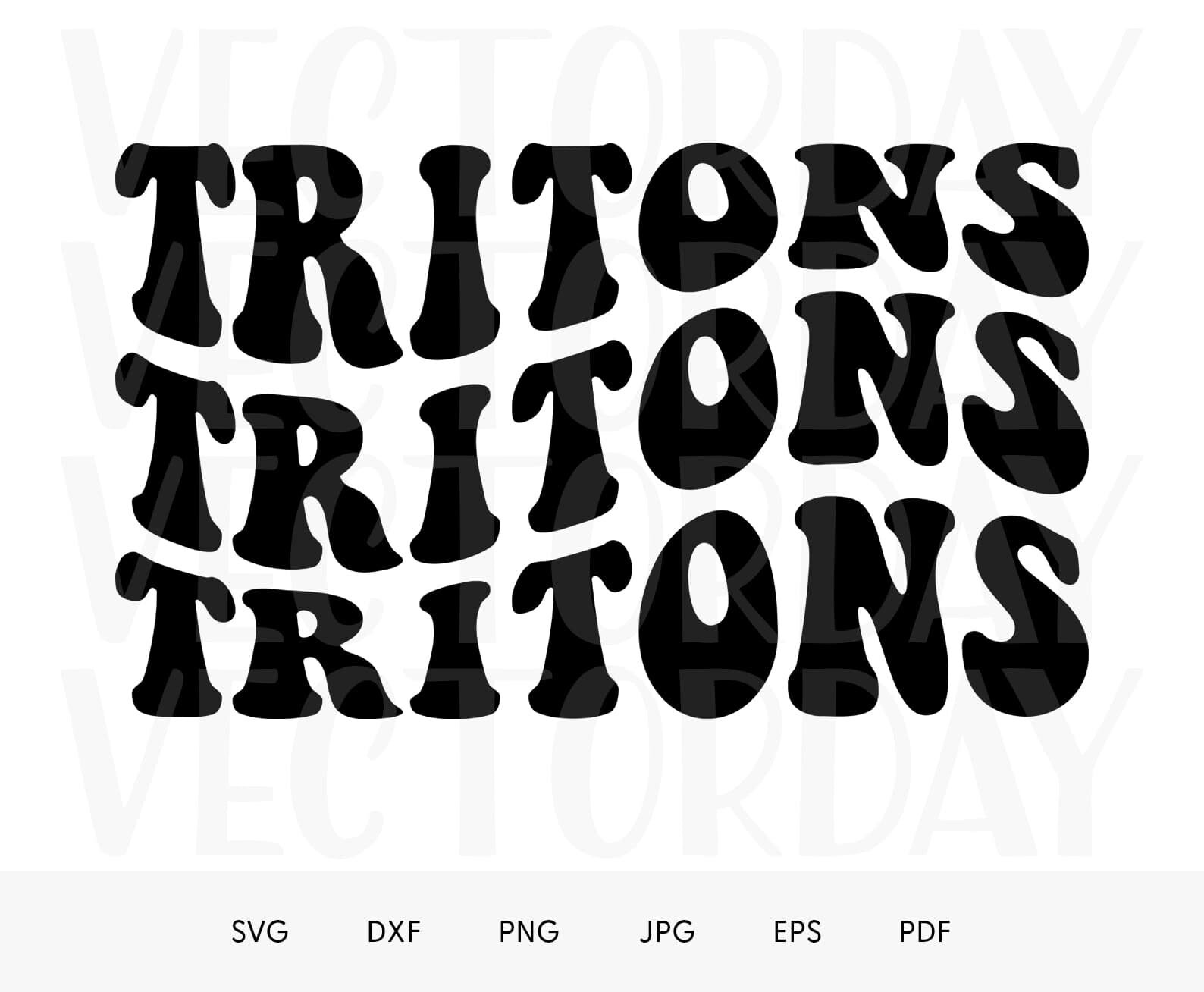 Tritons Wavy Svg Tritons Mascot Svg Team Mascot Svg School - Etsy Hong Kong