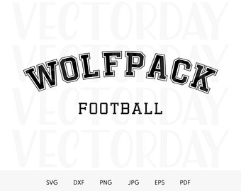 Wolfpack Mascot Silhouette - Etsy