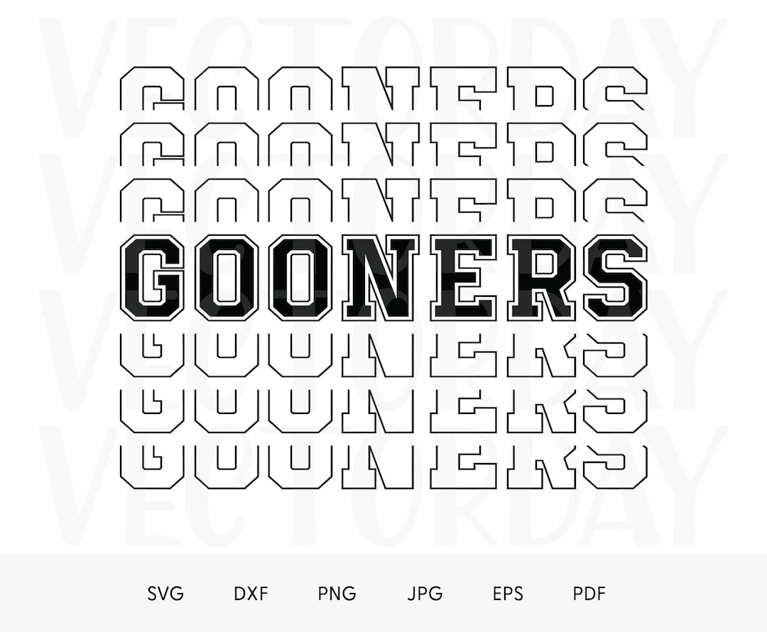 Gooners Sport Svg Gooners Mascot Svg Team Mascot Svg School - Etsy