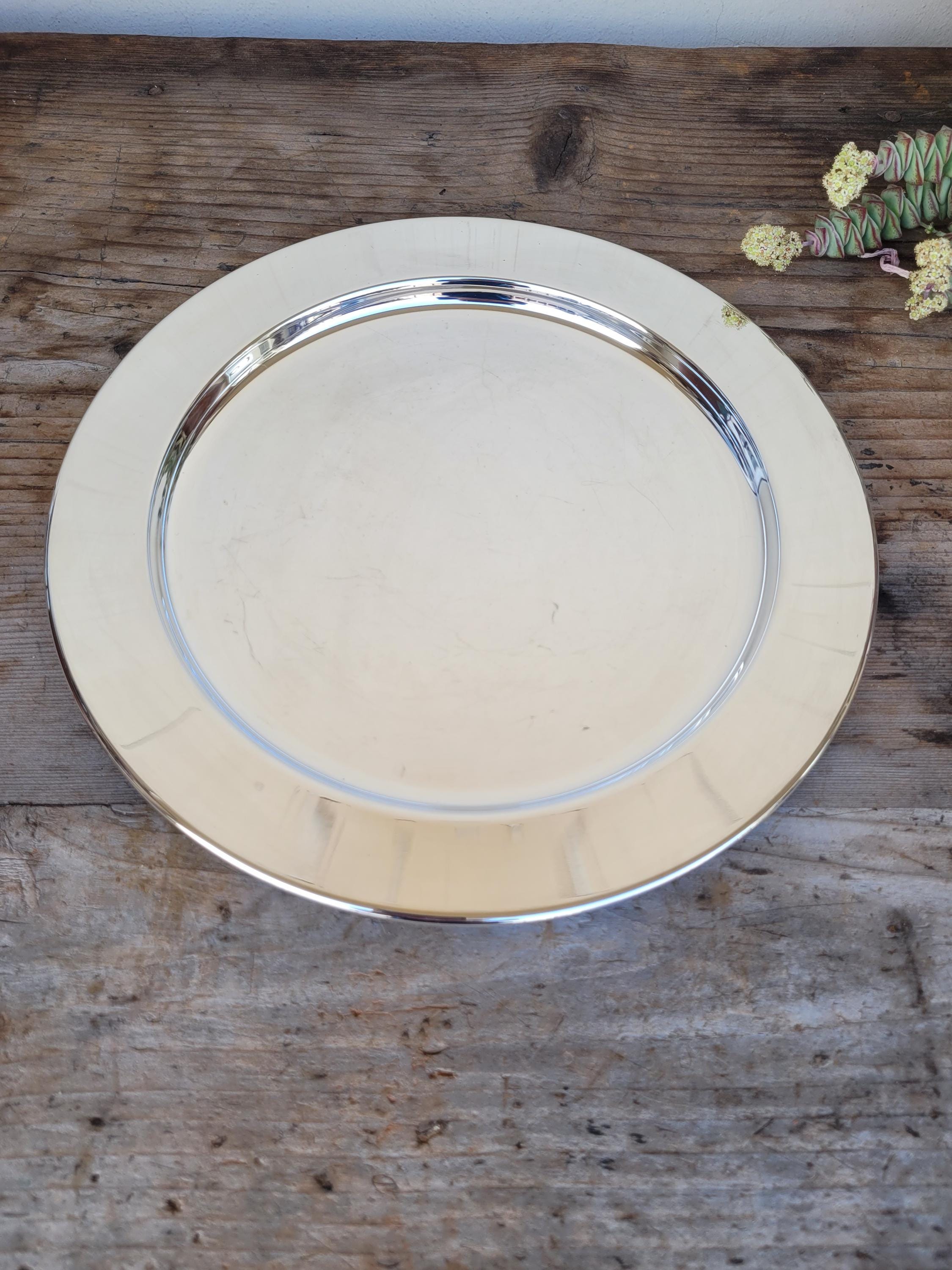 Silver Plated Underplate Vintage Italian Silver Plate Silver Tray Olri ...
