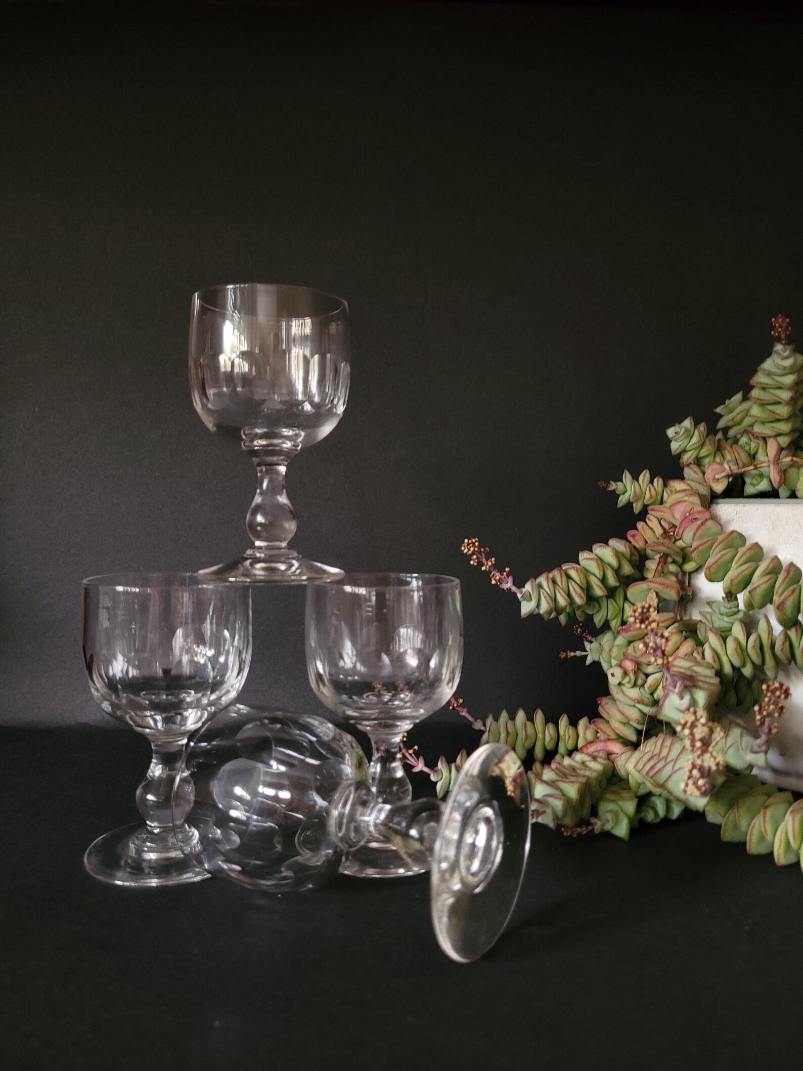 Set of 4 Antique Rummer Glass Antique Liquor Glasses Old Bar Glasses ...