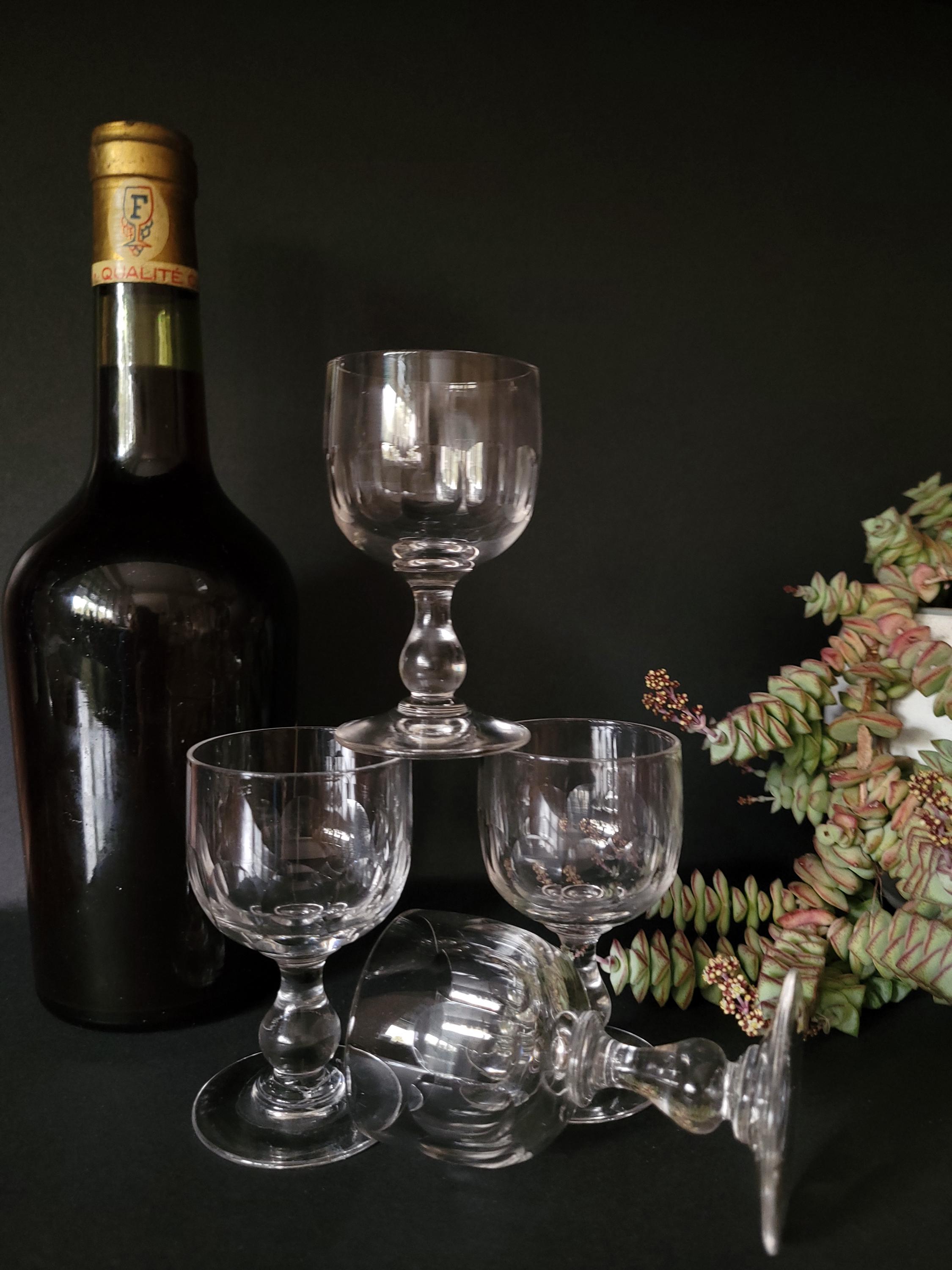 Set of 4 Antique Rummer Glass Antique Liquor Glasses Old Bar Glasses ...