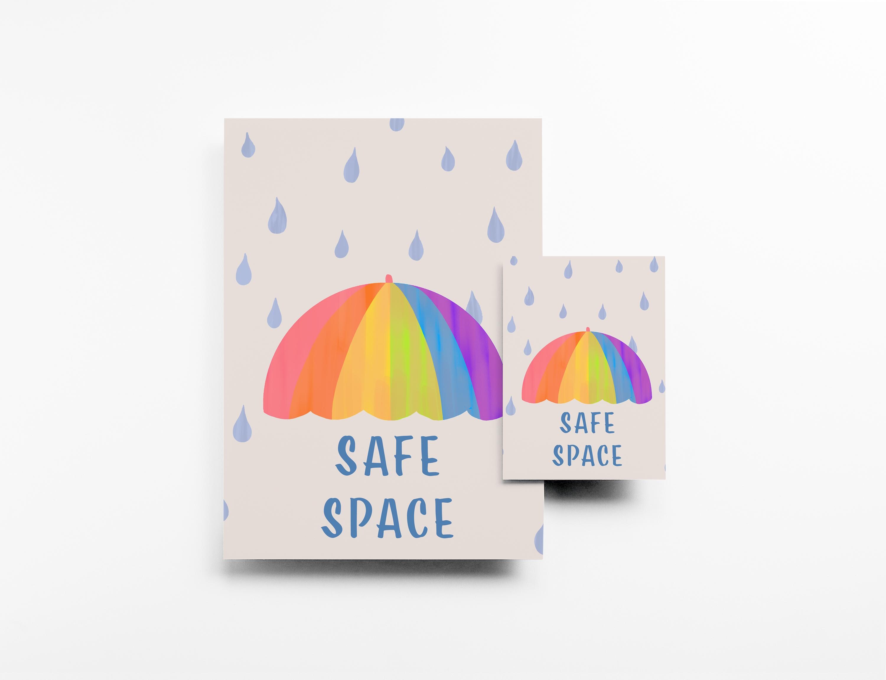 Digital Download Poster “save Space” Rainbow, Diversity and Mental ...