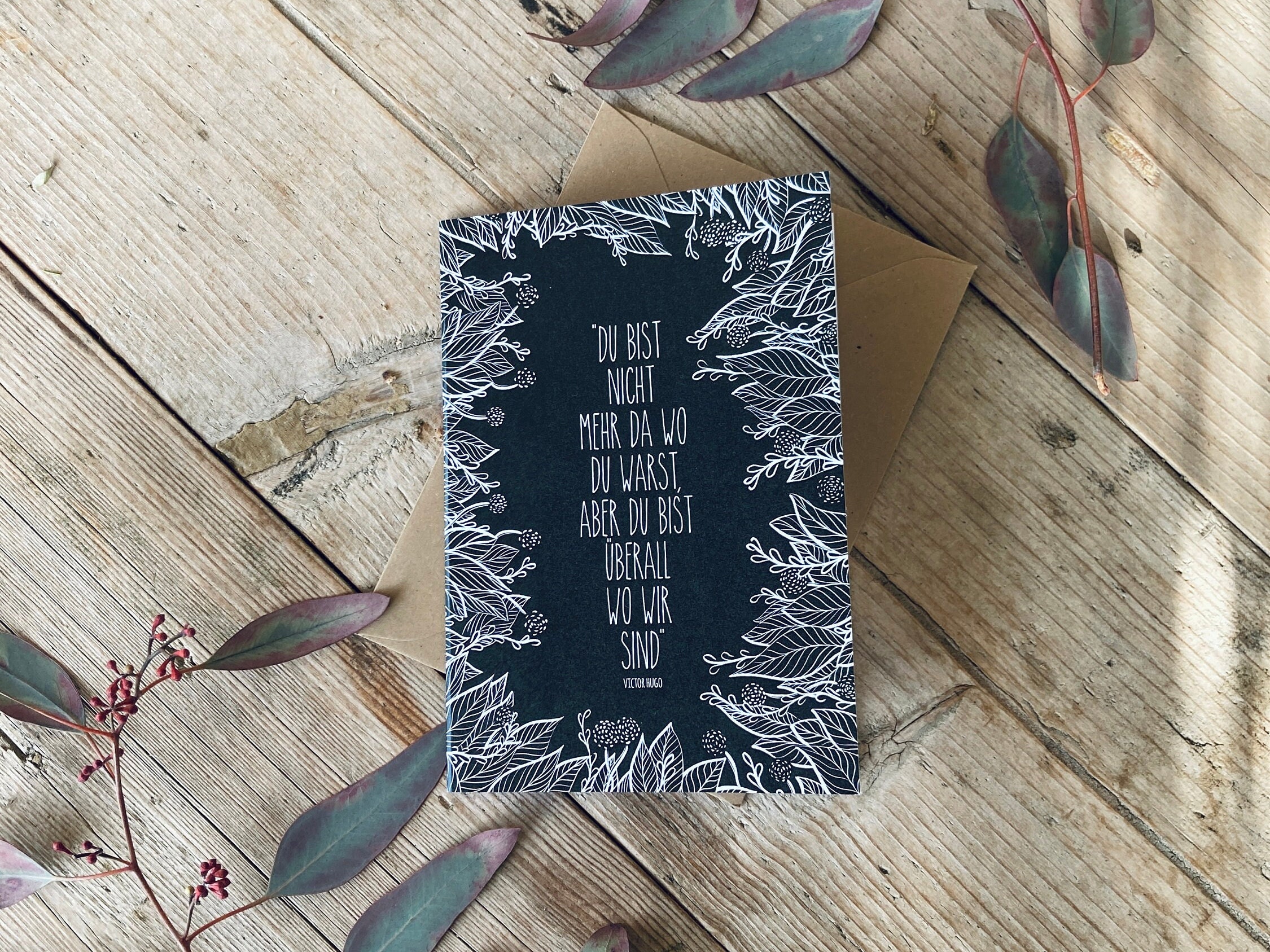 Simple Mourning Card and Condolence Card With Empathetic Quote by ...