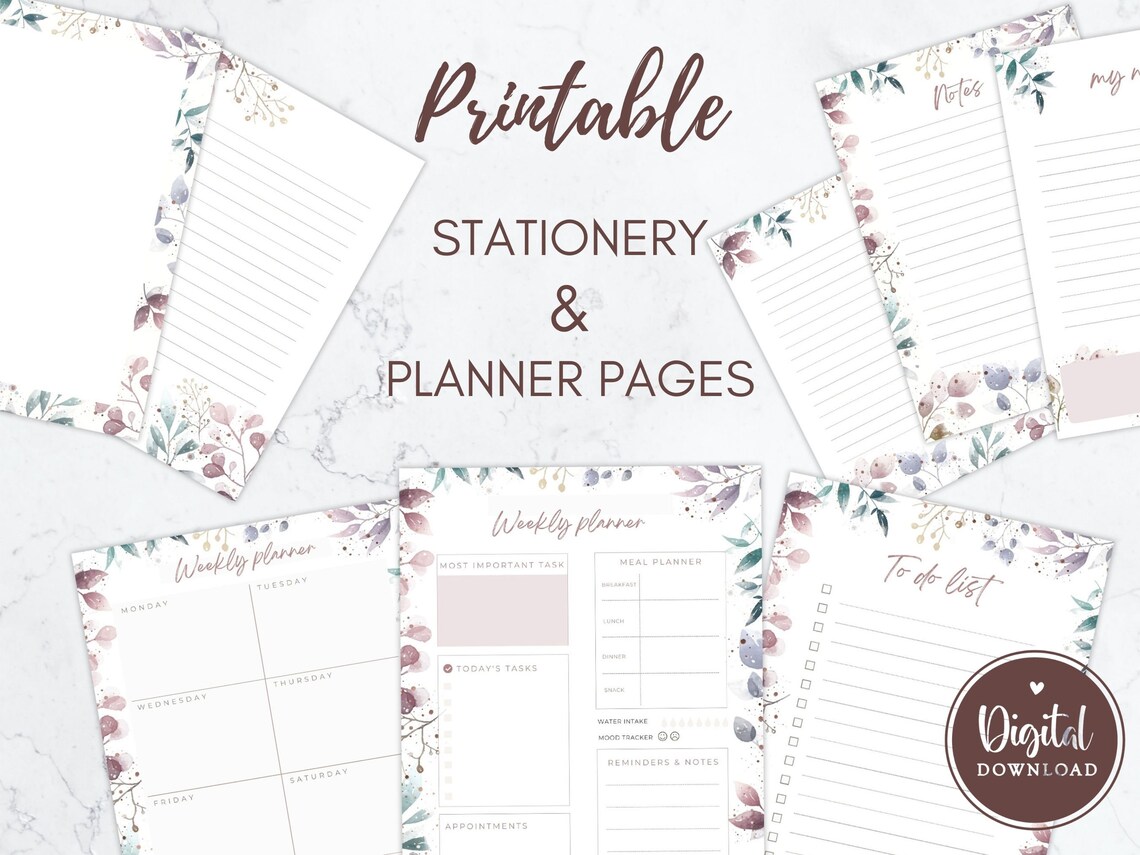 Printable Floral Weekly Planner to Do List Printable - Etsy