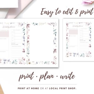 Printable Floral Weekly Planner to Do List Printable - Etsy