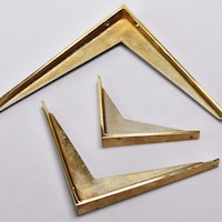 Gold Shelf Bracket for Modern Wall Shelving, Holds 75 Lbs, Matching ...