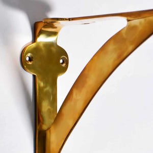 Unlacquered Brass Shelf Brackets –solid Cast Brass Shelf Brackets for ...