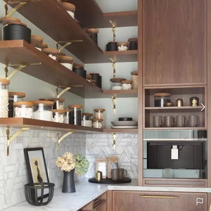 Unlacquered Brass Classic Shelf Brackets Polished Solid Cast Brass ...