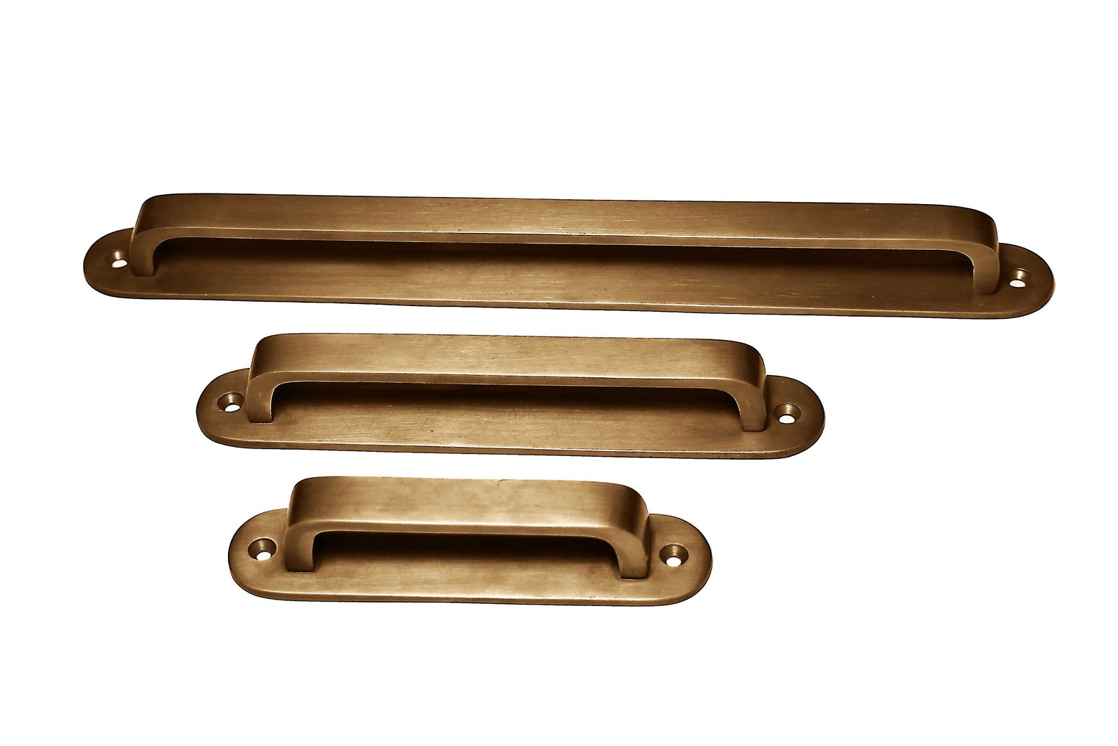 Antique Brass Handles With Round Backplate / Solid Brass Hardware ...