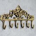 Antique Brass Victorian Floral Brass Hooks / Vintage Wall Hooks Hangers ...