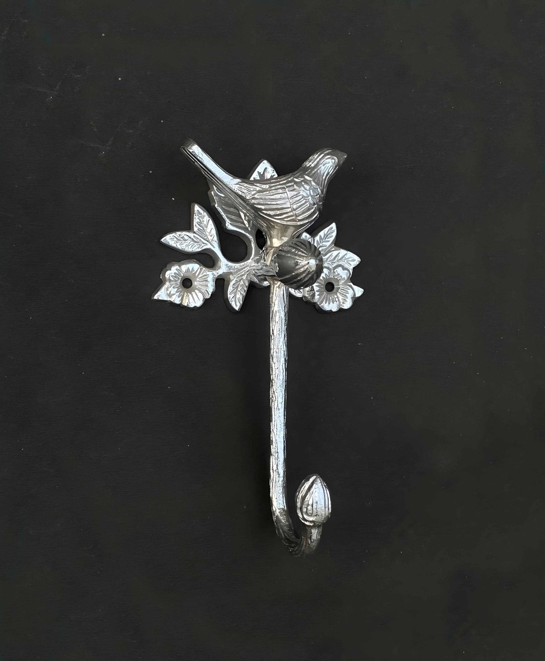 Brass Chrome Bird Hook / Made of Solid Brass & Handcrafted / Durable ...