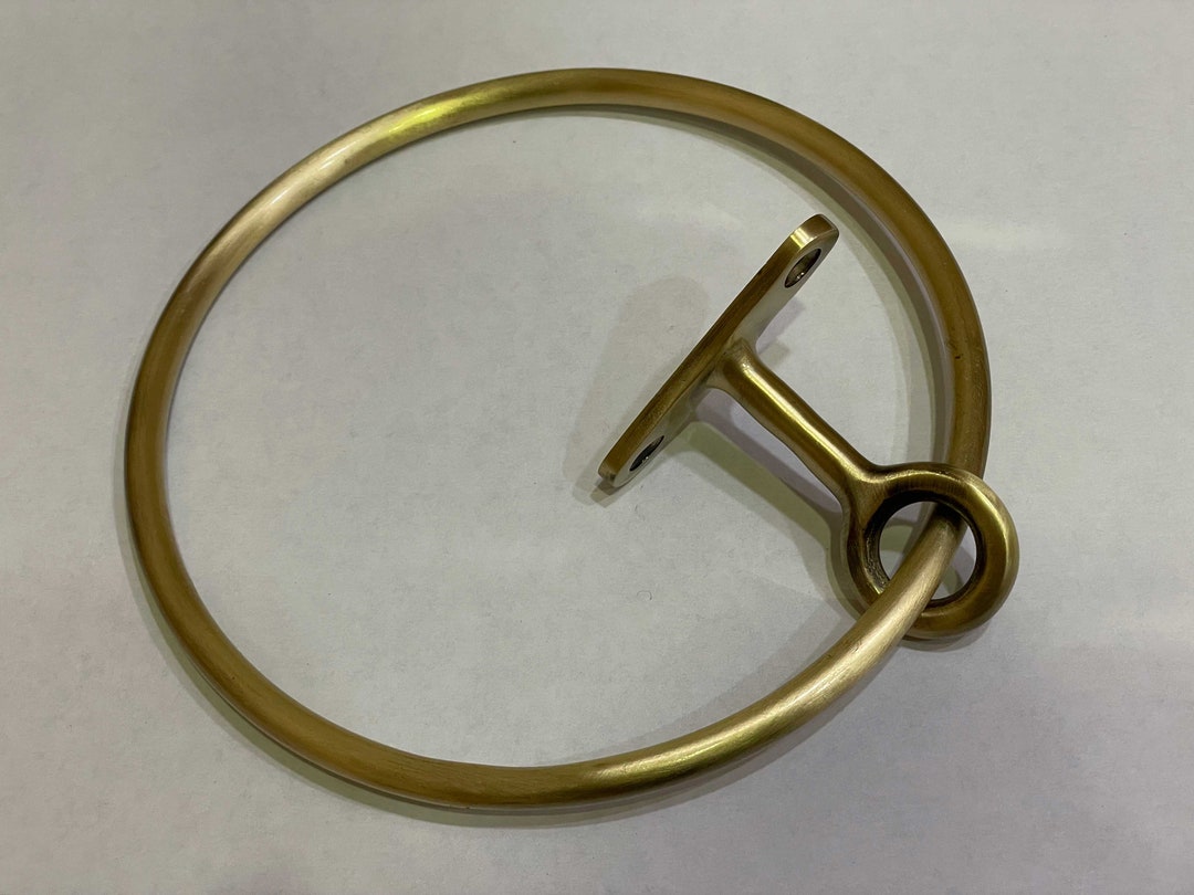 Antique Brass Minimalist Towel Ring / Simple and Unique / Bath and ...