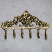 Antique Brass Victorian Floral Brass Hooks / Vintage Wall Hooks Hangers ...