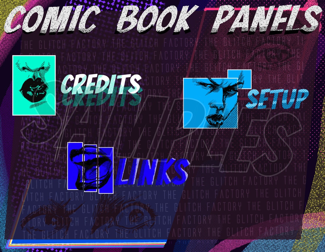 Comic Book Title Panels for Twitch, Website, Profile, Social Media ...