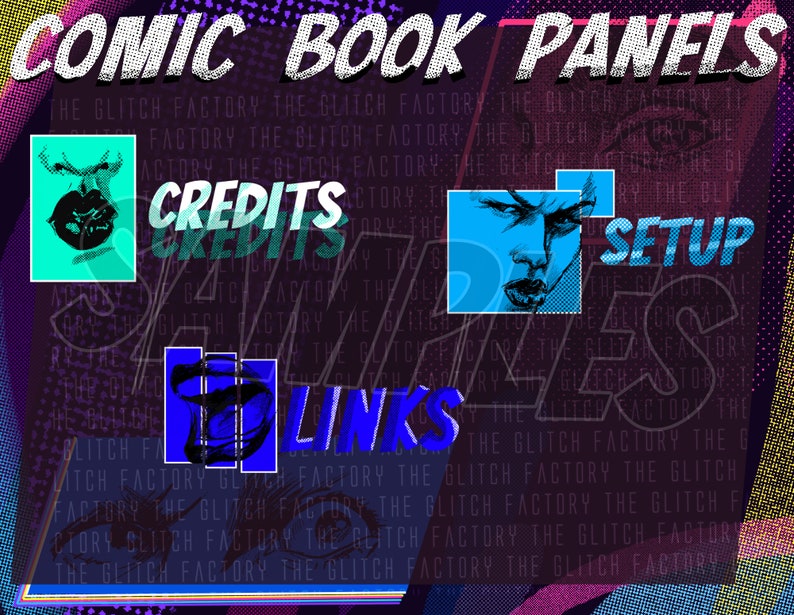 Comic Book Title Panels for Twitch, Website, Profile, Social Media ...