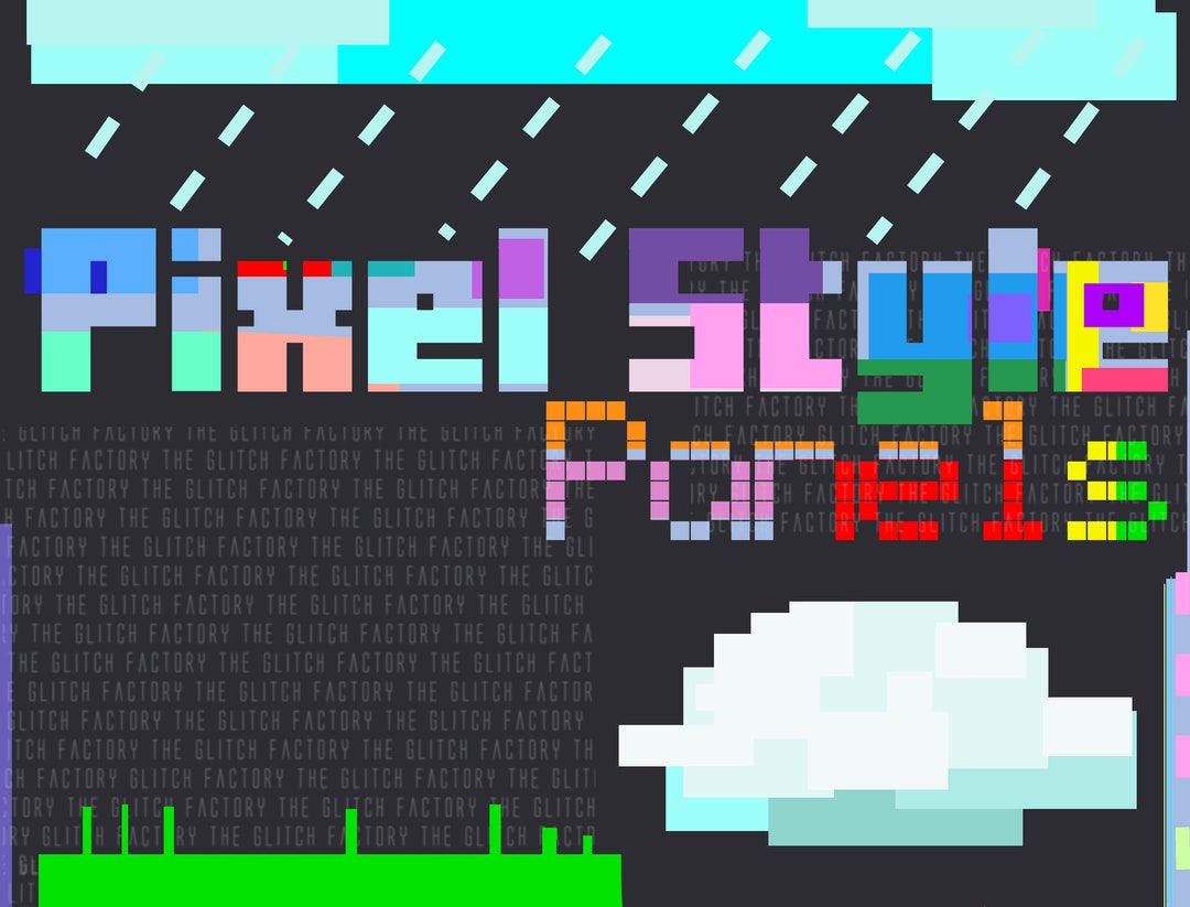Pixel Style Title Panels for Twitch Website Profile Social - Etsy