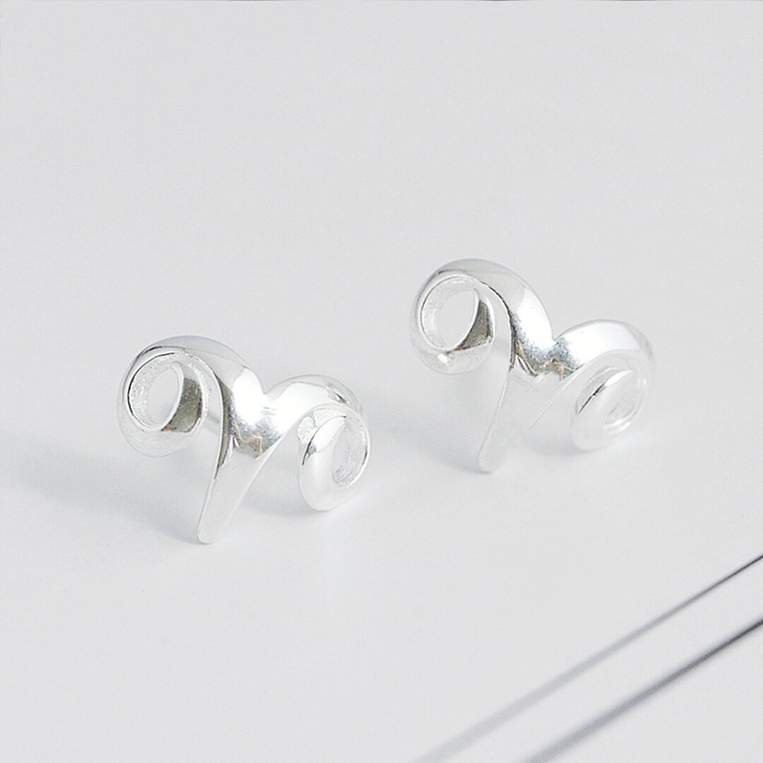 Sterling Silver Shiny Constellation Zodiac Aries Sheep Stud - Etsy