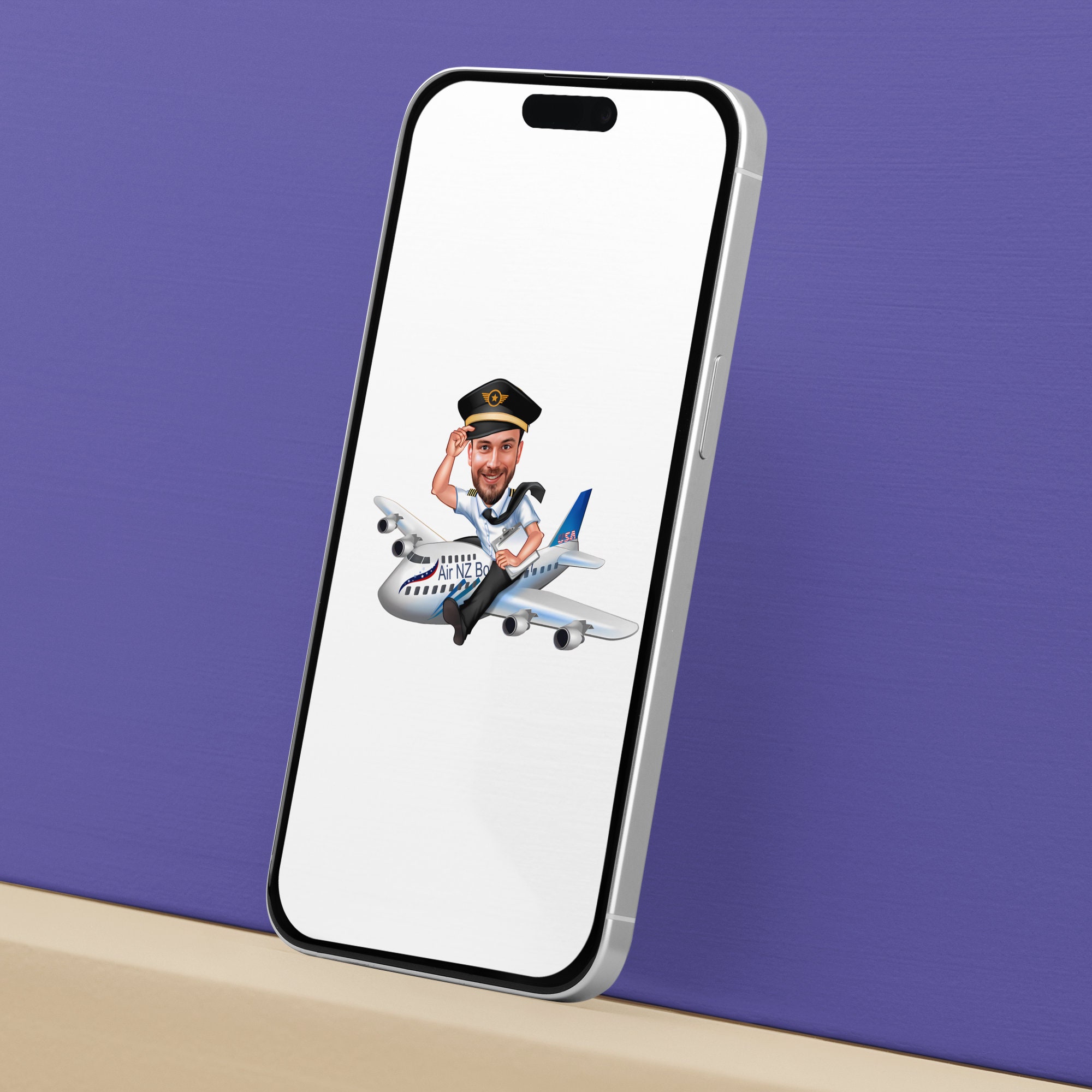 Cartoon Pilot Portrait, Pilot Caricature Gifts, Aviation Gifts ...