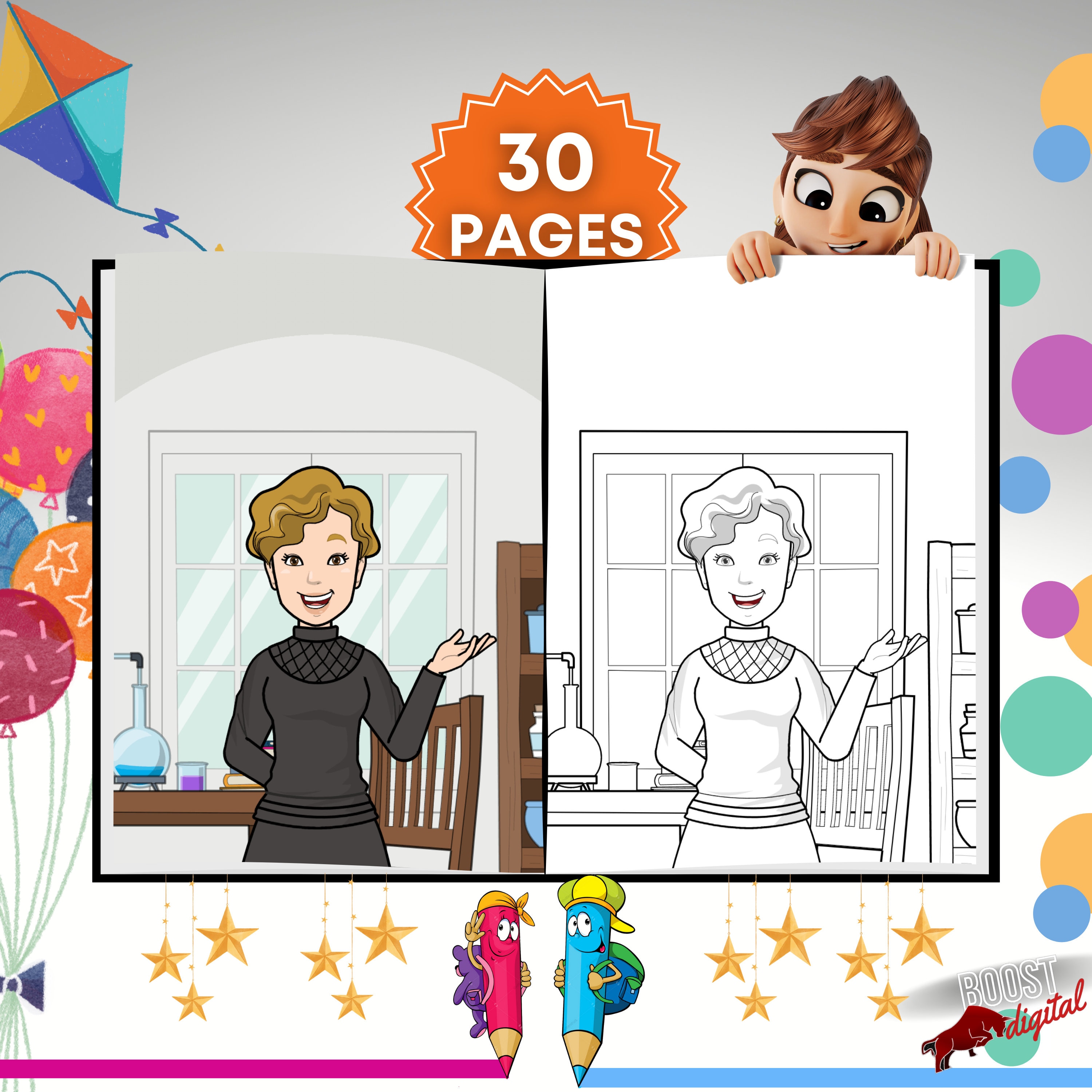 30 Pages Color Activity, Girl Coloring Pages,coloring, Printable ...