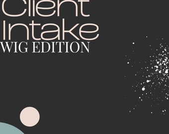 Editable and Printable Wig Consultation Form Template, Wigs Client Form ...