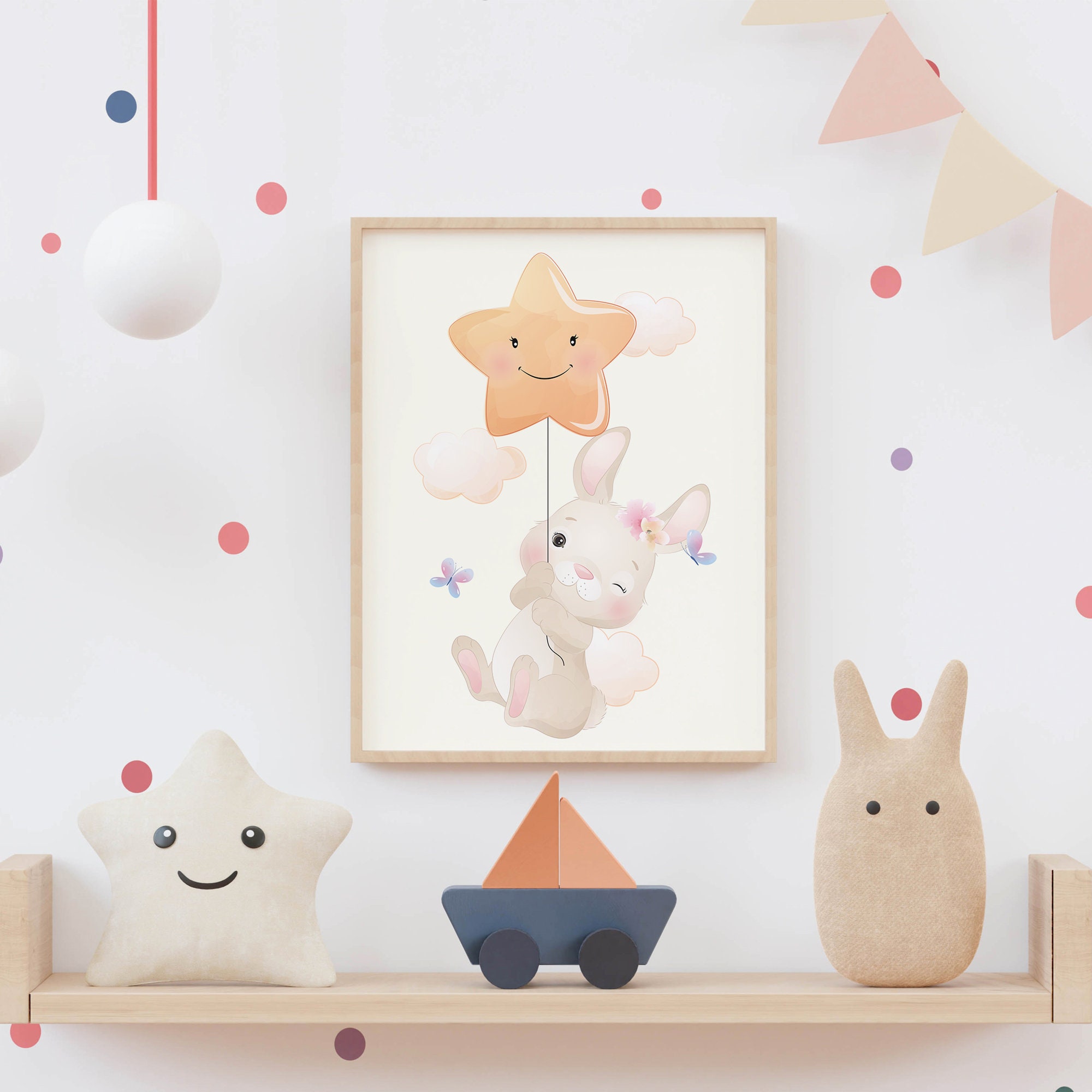 Printable Bunny Baby Wall Art Set, Baby Wall Art Prints, Baby Room ...