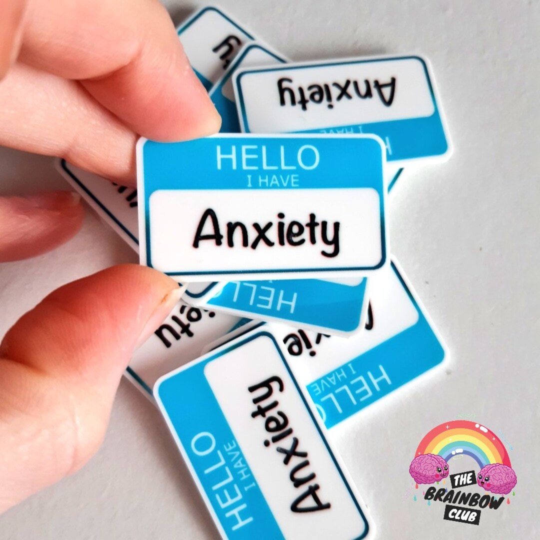 Anxiety Name Tag Badge Mental Illness Advocacy Health Pin - Etsy