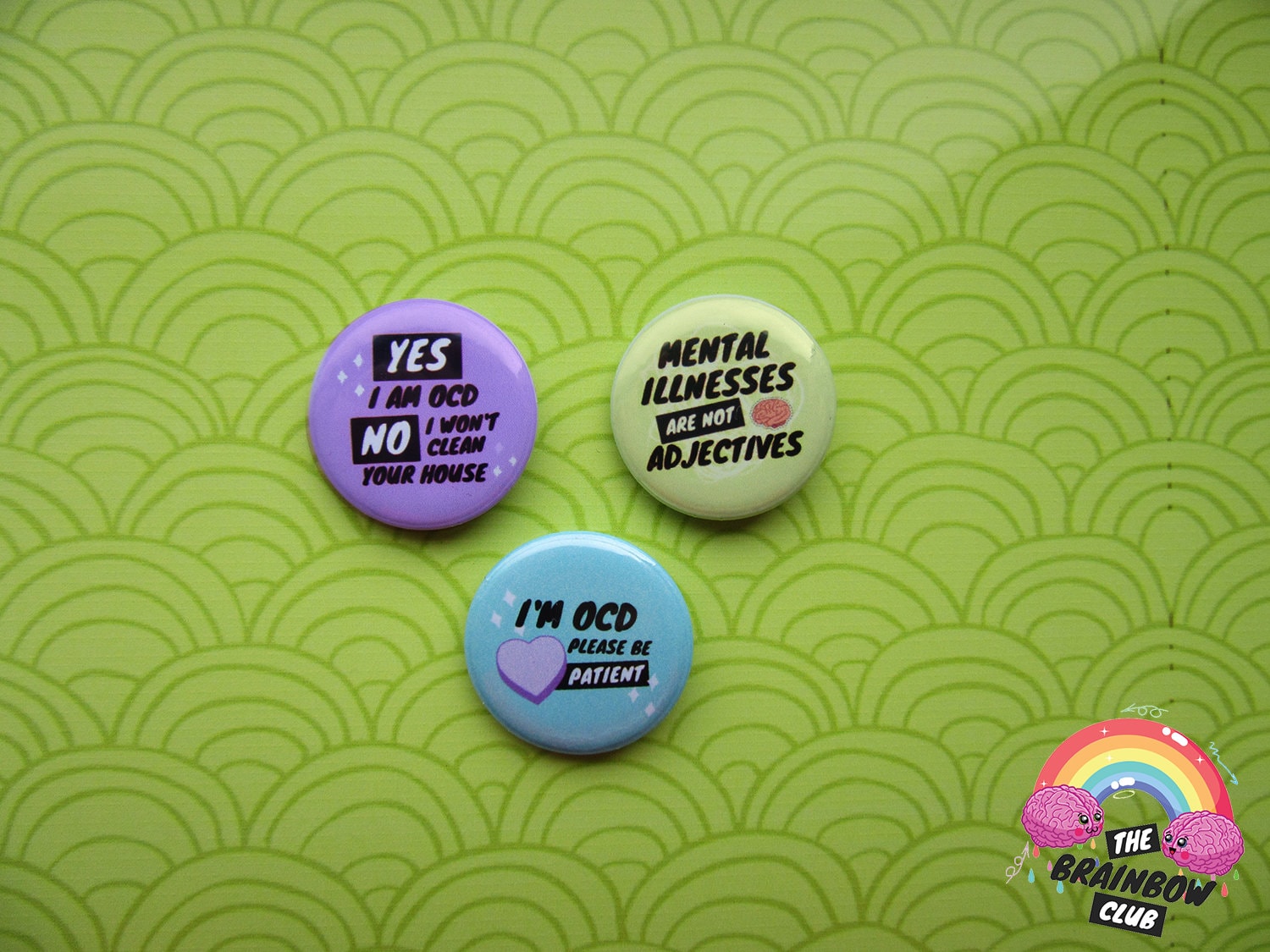 OCD Mental Illness Stigma Advocate Badge Set Gift Health - Etsy
