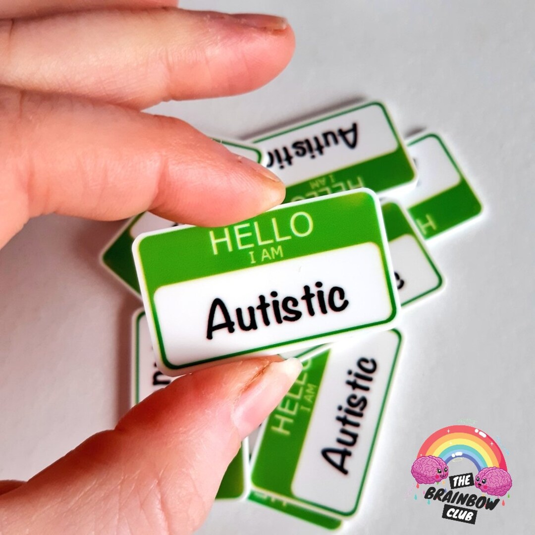 Autistic Name Tag Badge Mental Illness Advocacy Health Pin Autism ...
