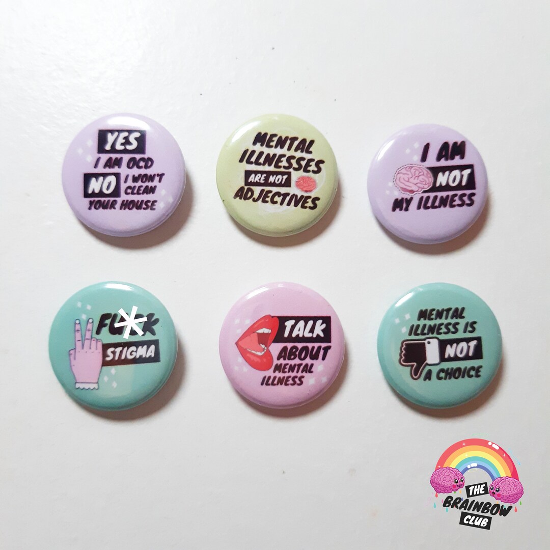 OCD Mental Illness Stigma Advocate Badge Set Gift Health - Etsy