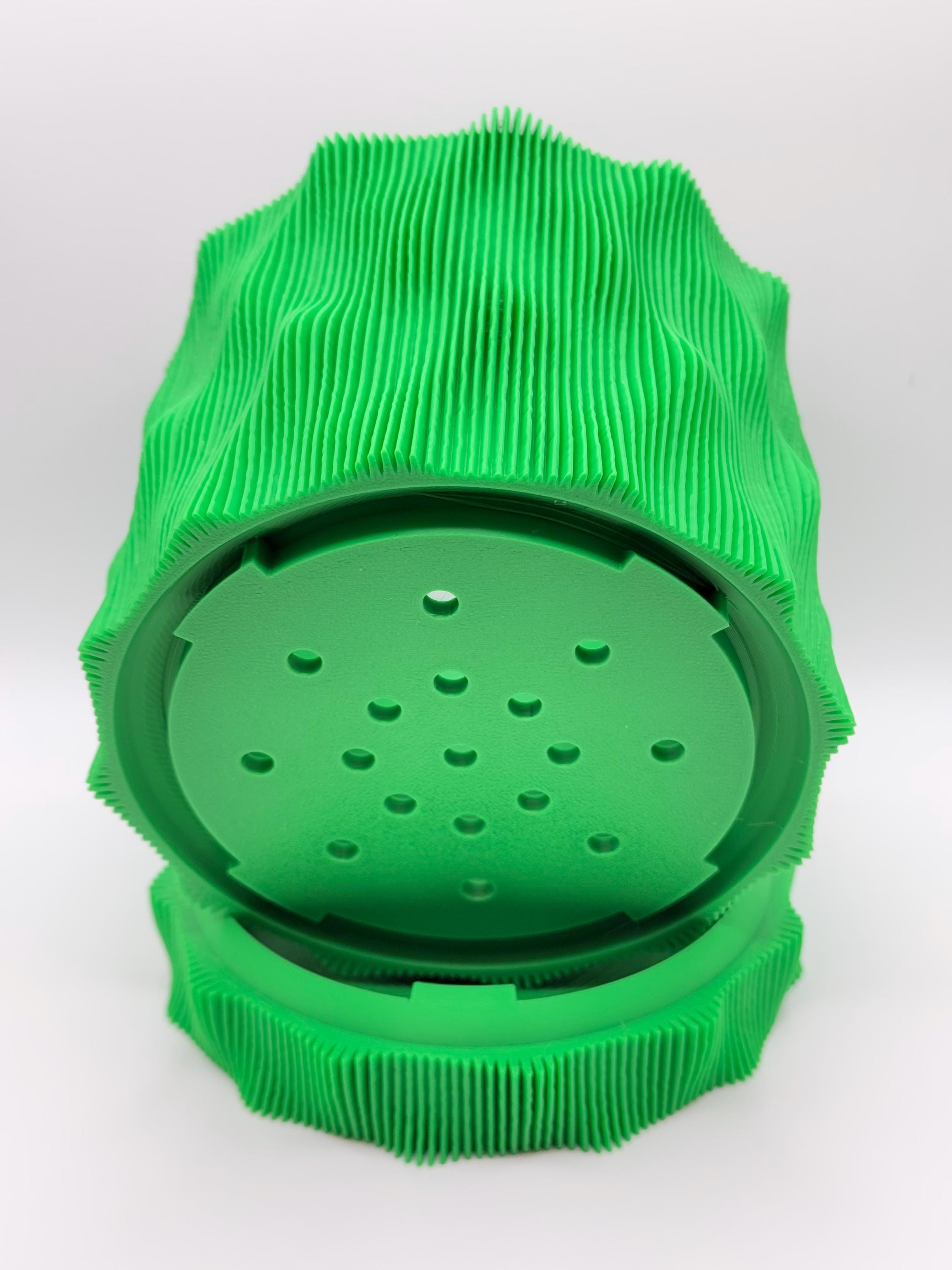 3D Printed Plant Pot With Hidden Drip Tray - Wave - Etsy
