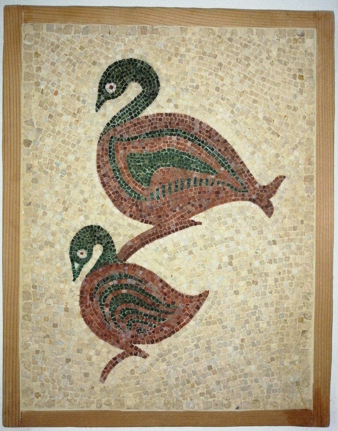 Real Stone Mosaic With Two Ducks. - Etsy