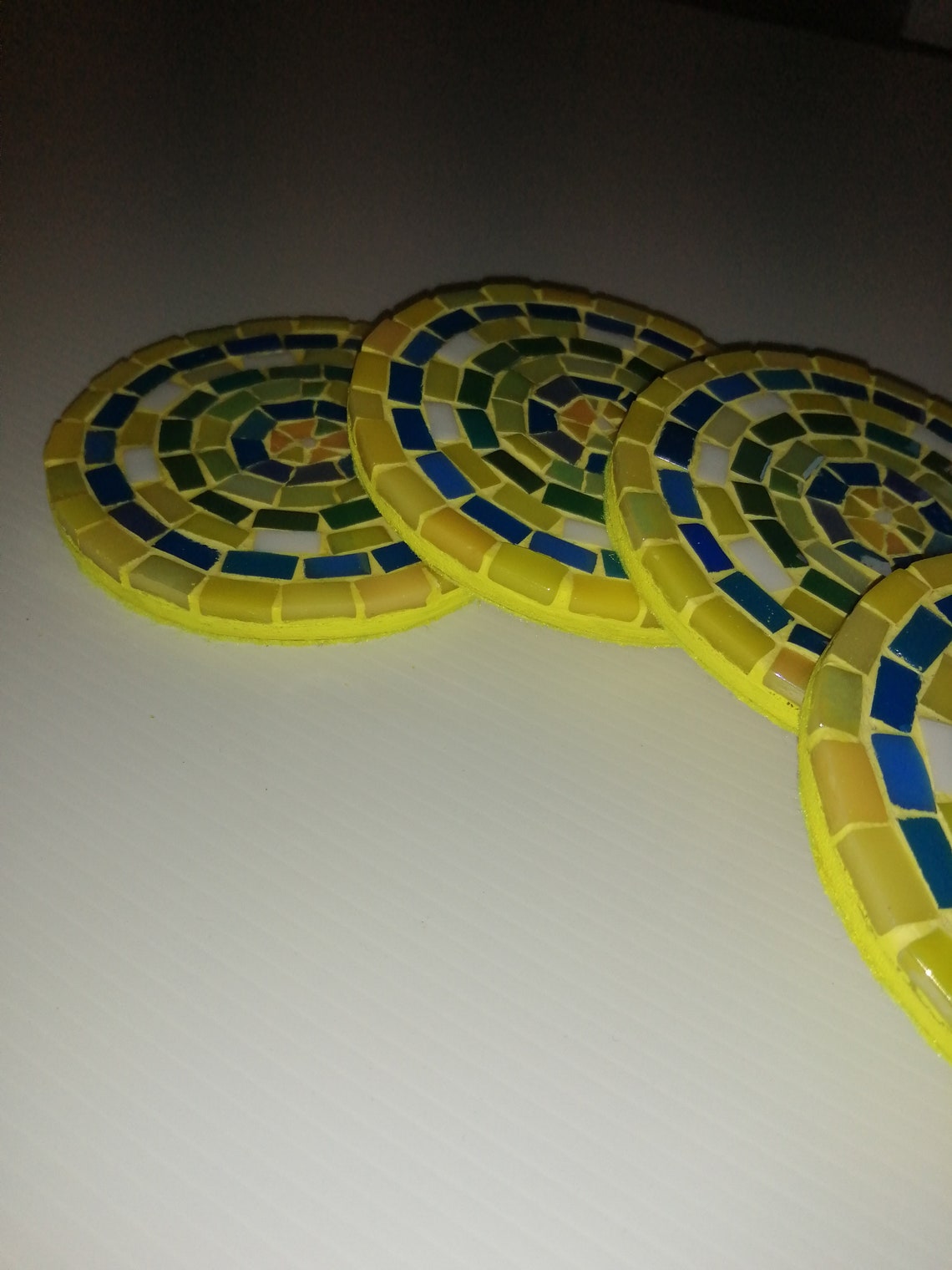 Set of 4 Mosaic Coasters - Etsy