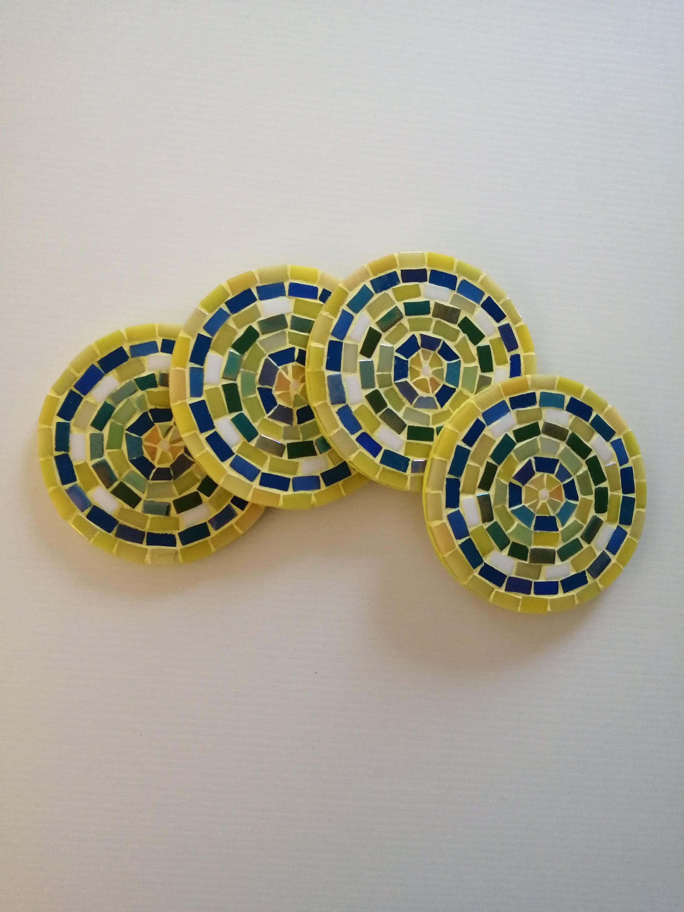 Set of 4 Mosaic Coasters - Etsy
