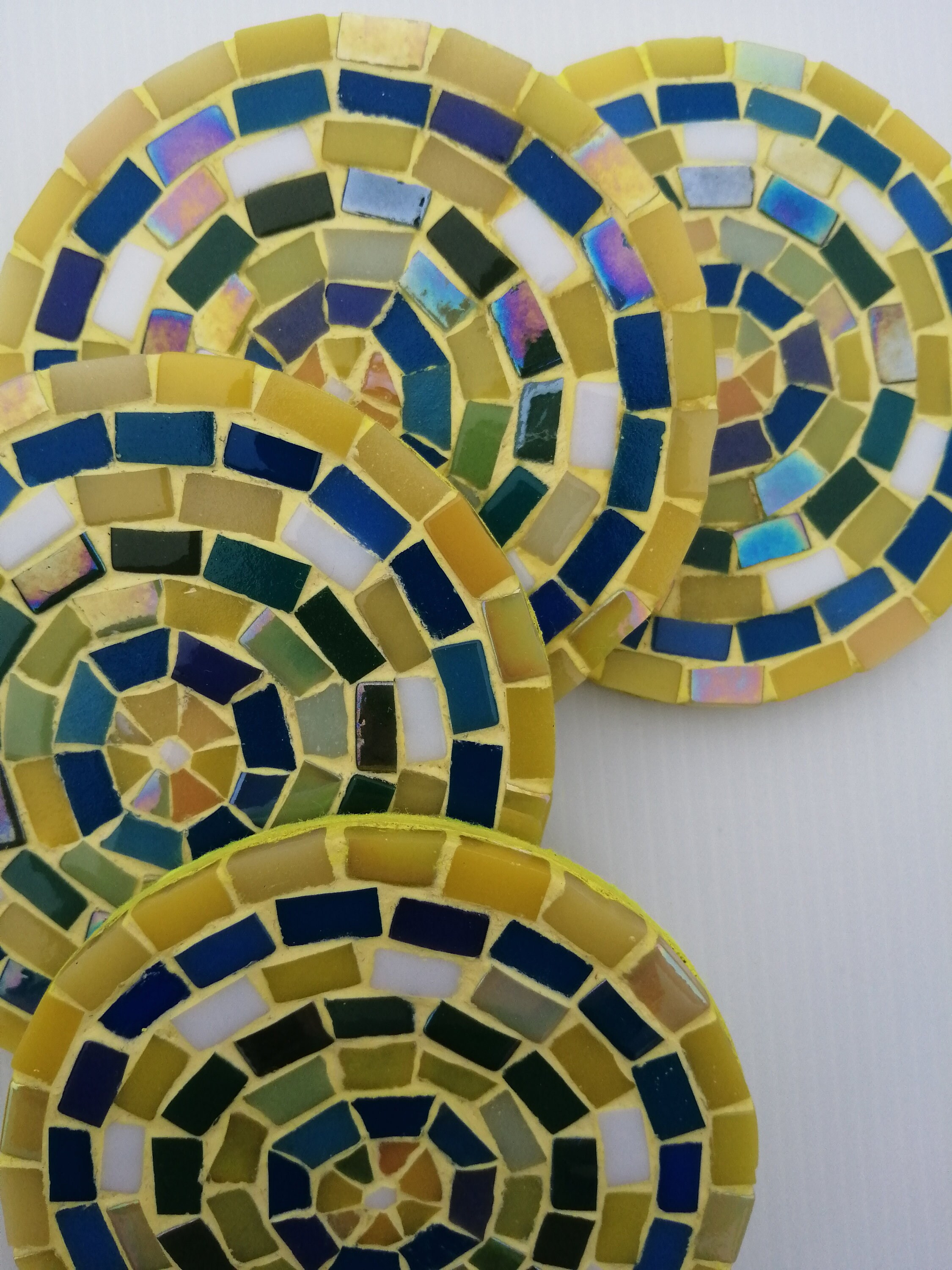 Set of 4 Mosaic Coasters - Etsy