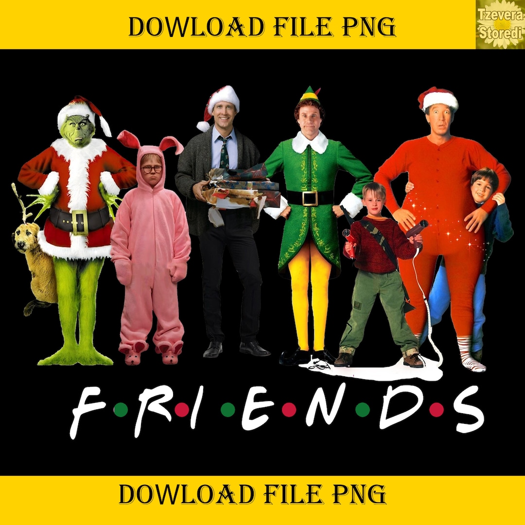 Christmas Friends PNG Funny Friends Christmas PNG Holiday - Etsy